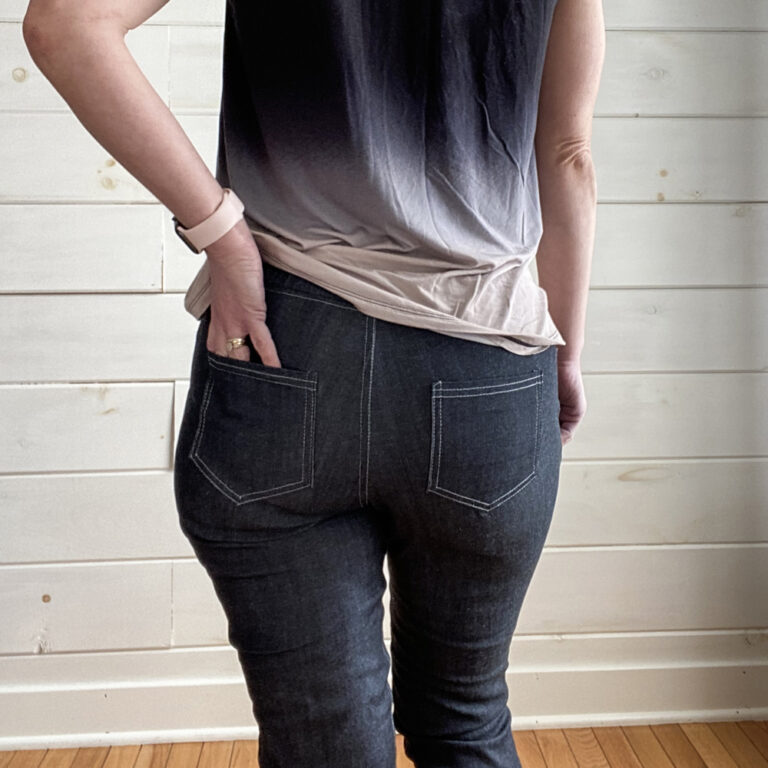 Front "jeans style" pocket and waistband casing hack for your Fit Pants ...