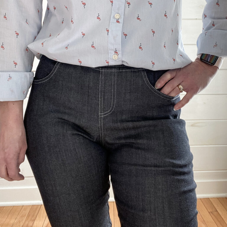 Front "jeans style" pocket and waistband casing hack for your Fit Pants ...