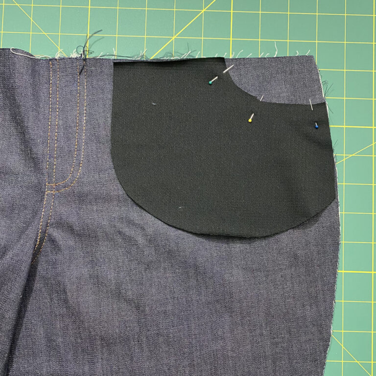 Front "jeans style" pocket and waistband casing hack for your Fit Pants ...